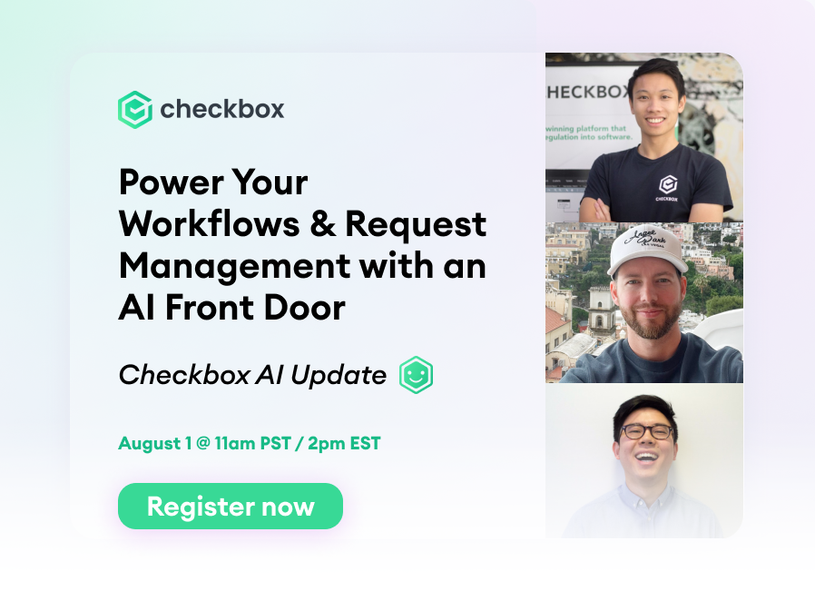 Power Your Workflows & Request Management with an AI Front Door - Checkbox